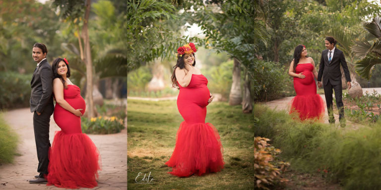 Maternity gowns available at our photo studio | Edita Photography | Pune