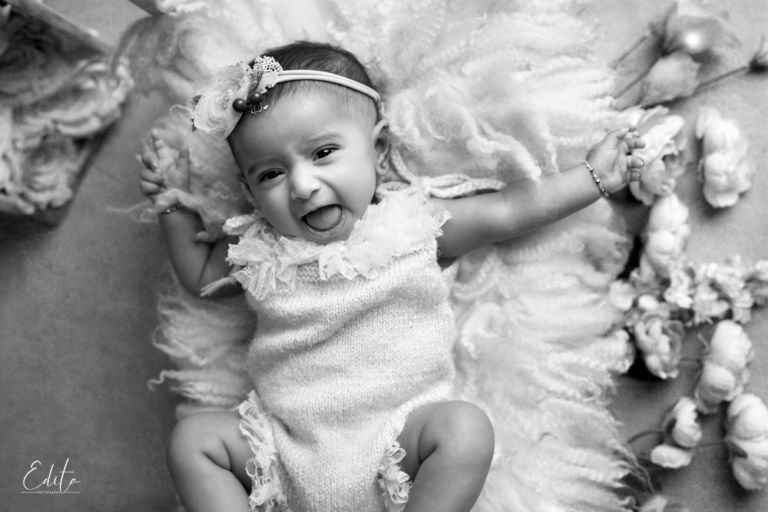 3 month baby girl photo session | Edita Photography | Pune